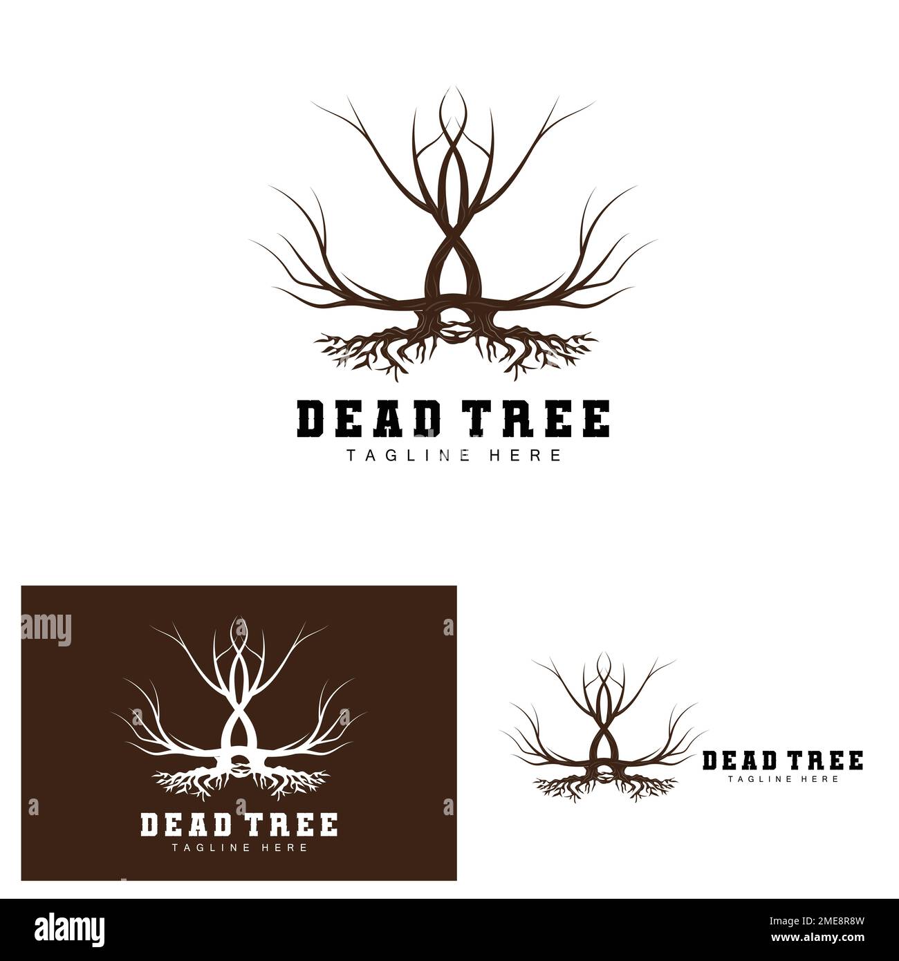 Tree Logo Design, Dead Tree Illustration, Wild Tree Cutting, Global ...