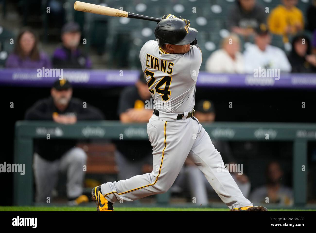 Pittsburgh Pirates third baseman Phillip Evans (24) in the fifth inning ...