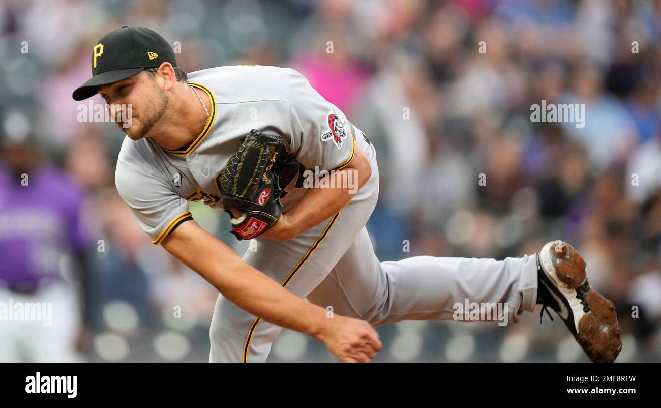 Pittsburgh Pirates starting pitcher Chase De Jong (37) in the first ...