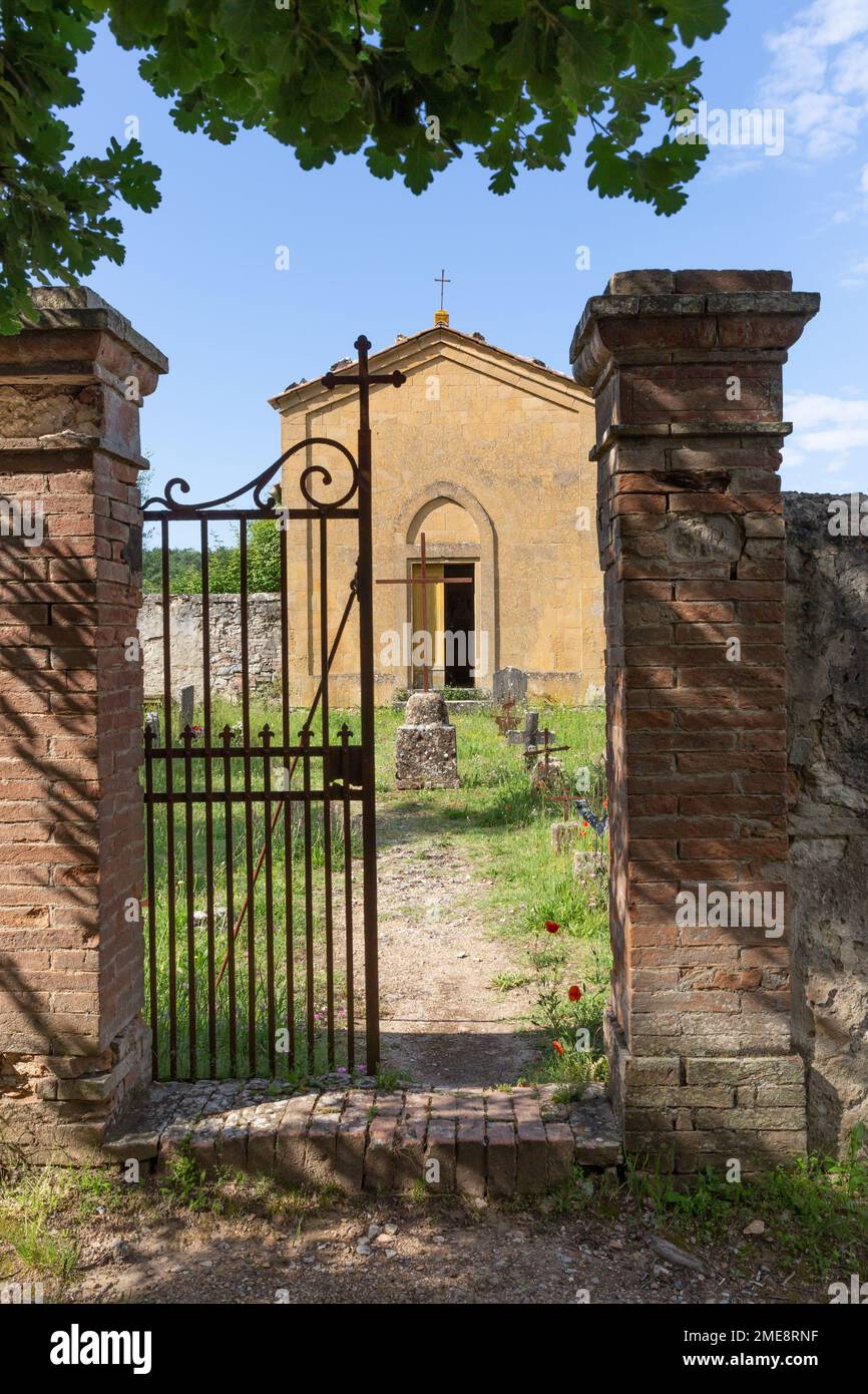 Entrance to cemetery of Sant'Anna in Camprena, a former Olivetan ...