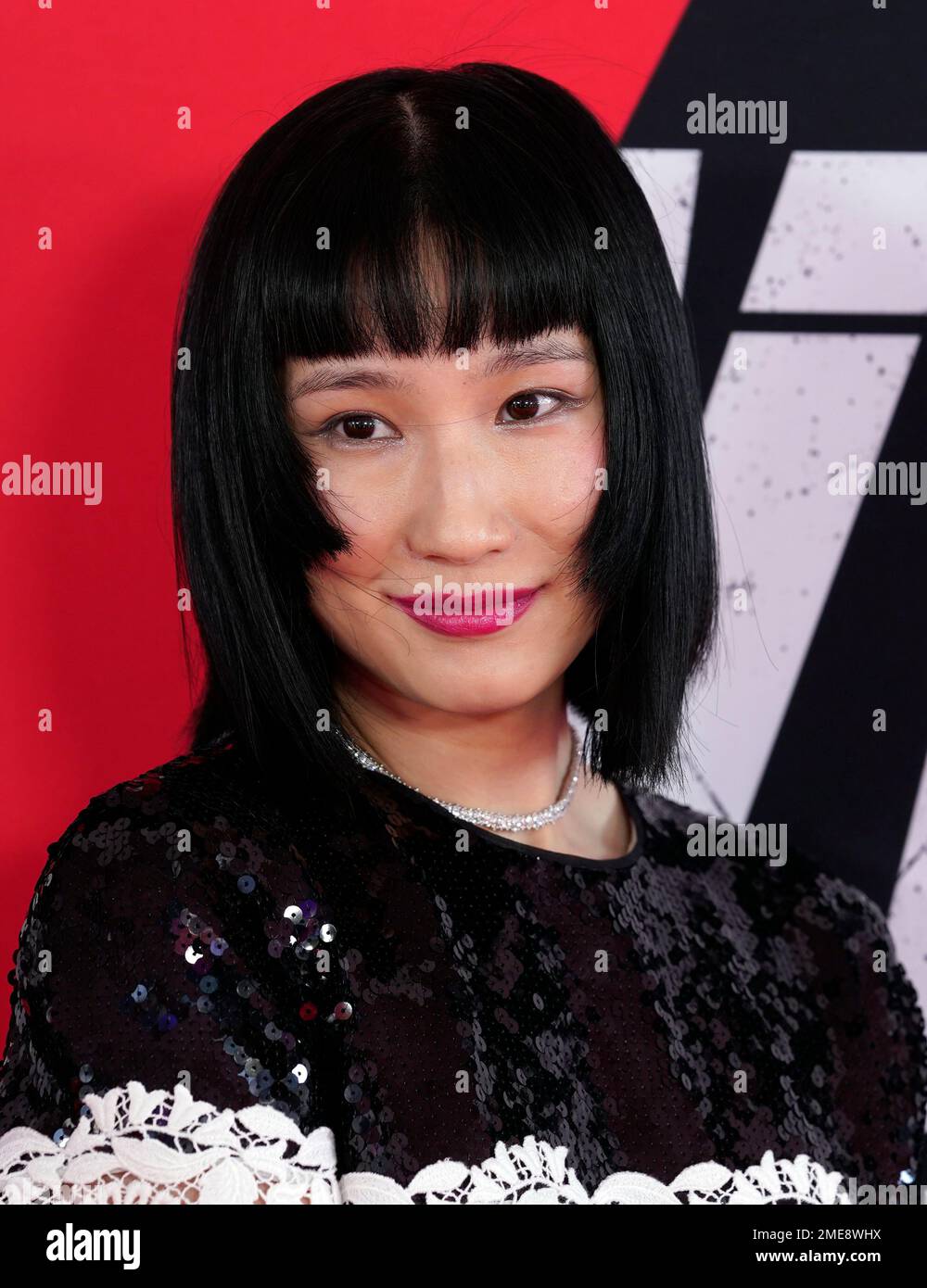 Actress Meng'er Zhang poses before a fan screening of the new Marvel ...