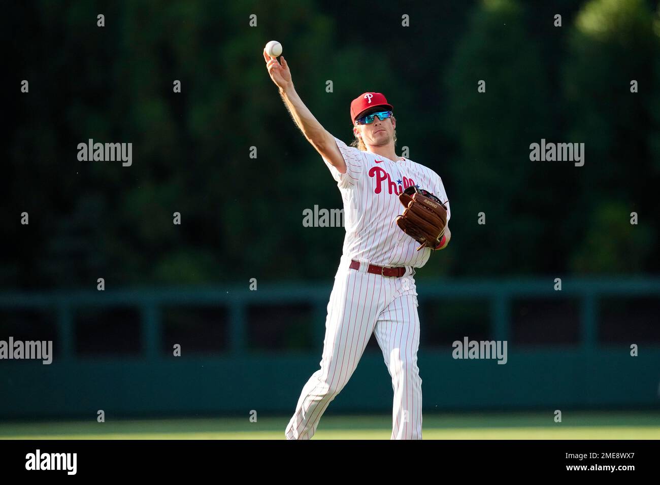 Philadelphia Phillies' Luke Williams plays during a baseball game ...
