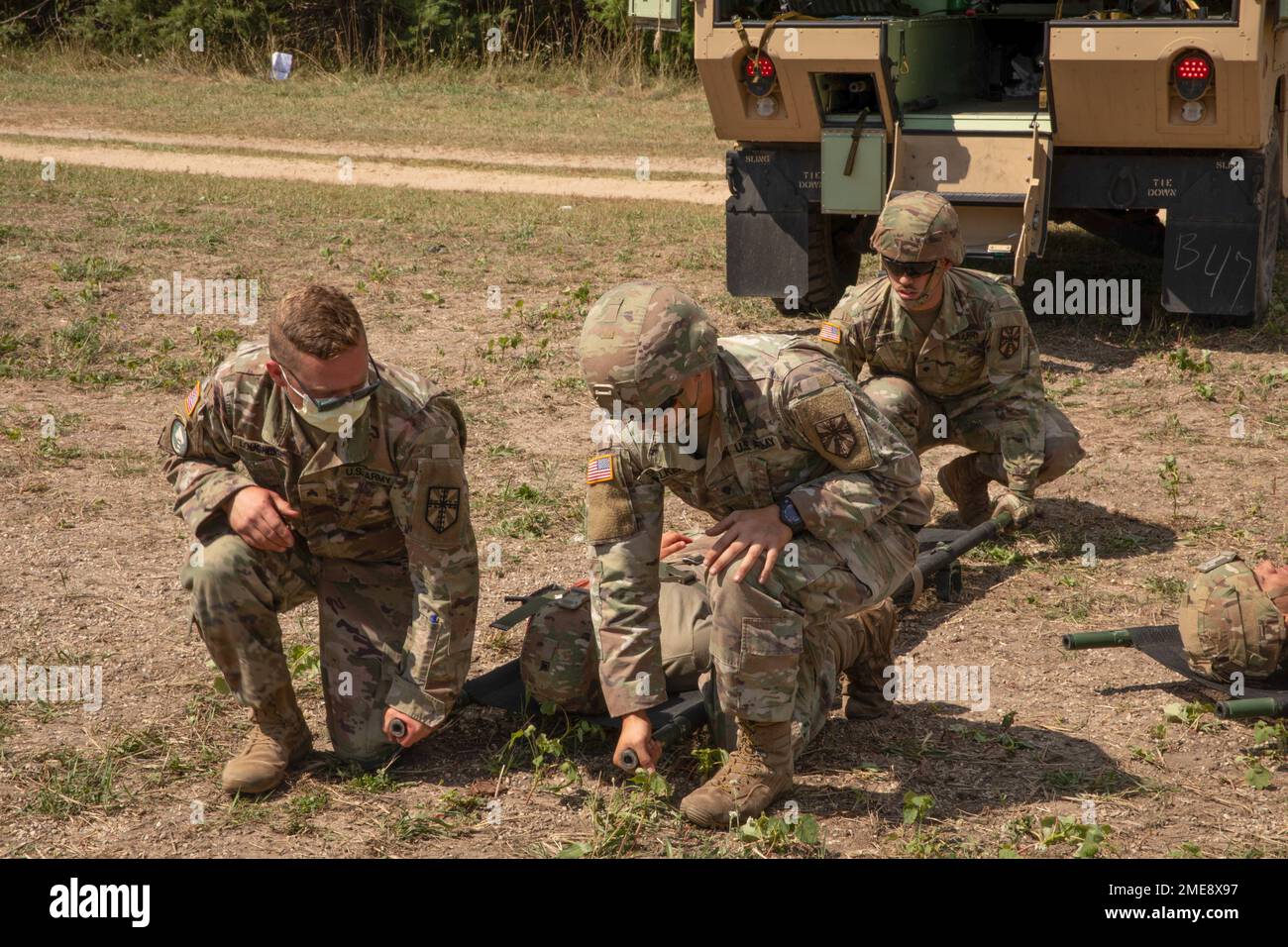 U.S. Army soldiers of the 146th Multifunctional Medical Battalion ...