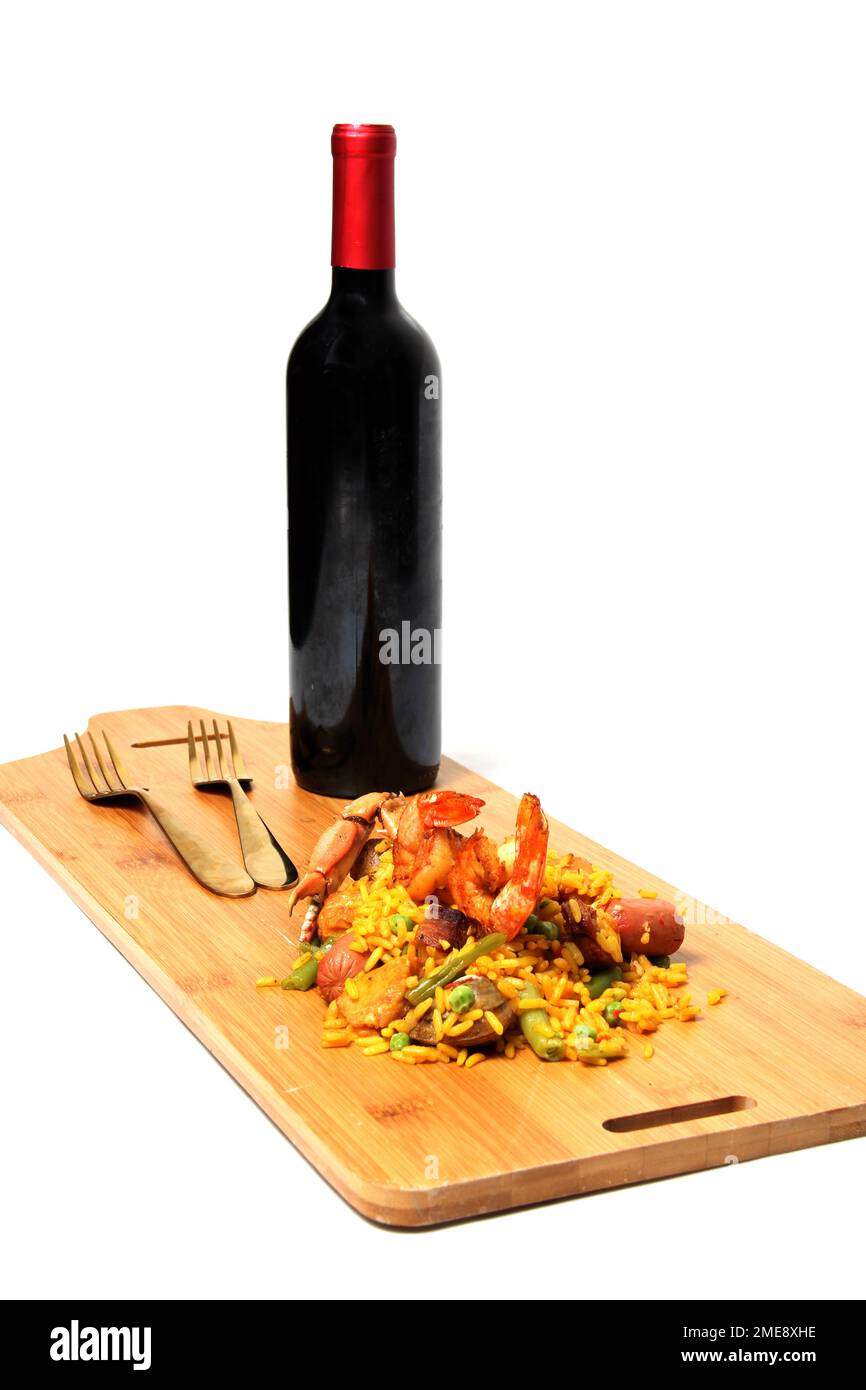 Traditional paella rice from Valencia Spain, made with saffron ...