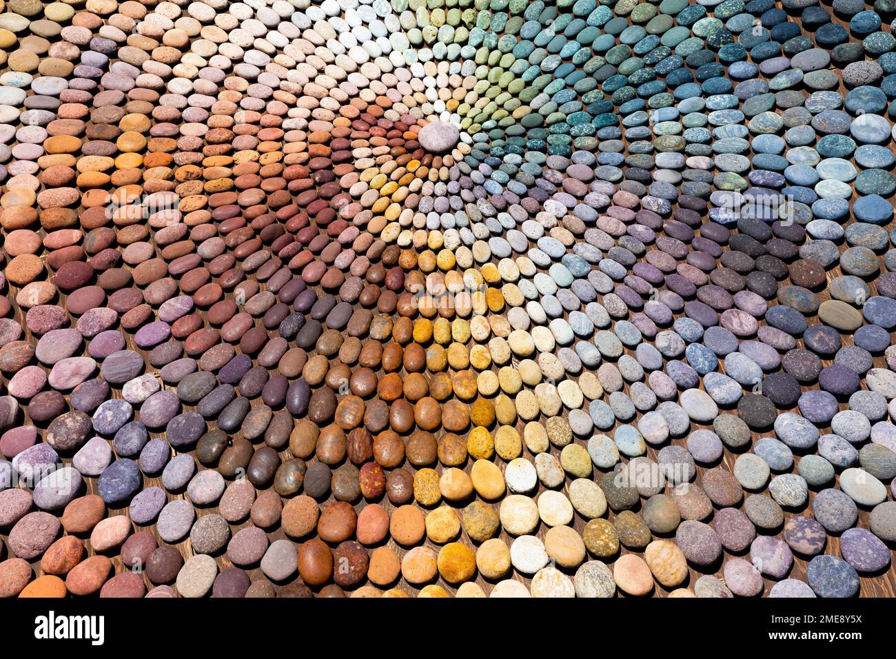 Mosaic of naturally-coloured stones at the magical Dreamwoods Park ...