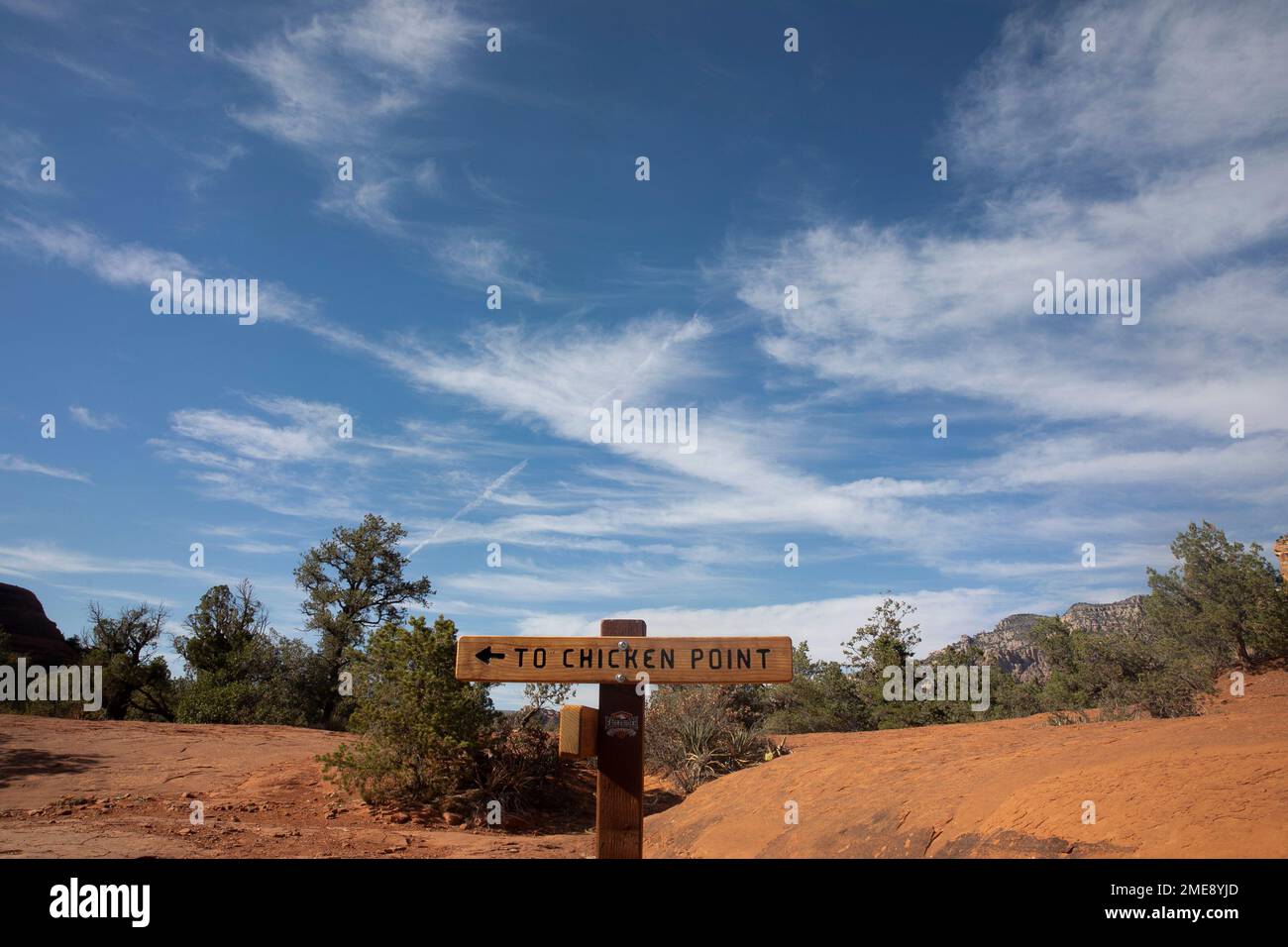 A trailhead marker for Chicken Point is pictured in the Coconino ...