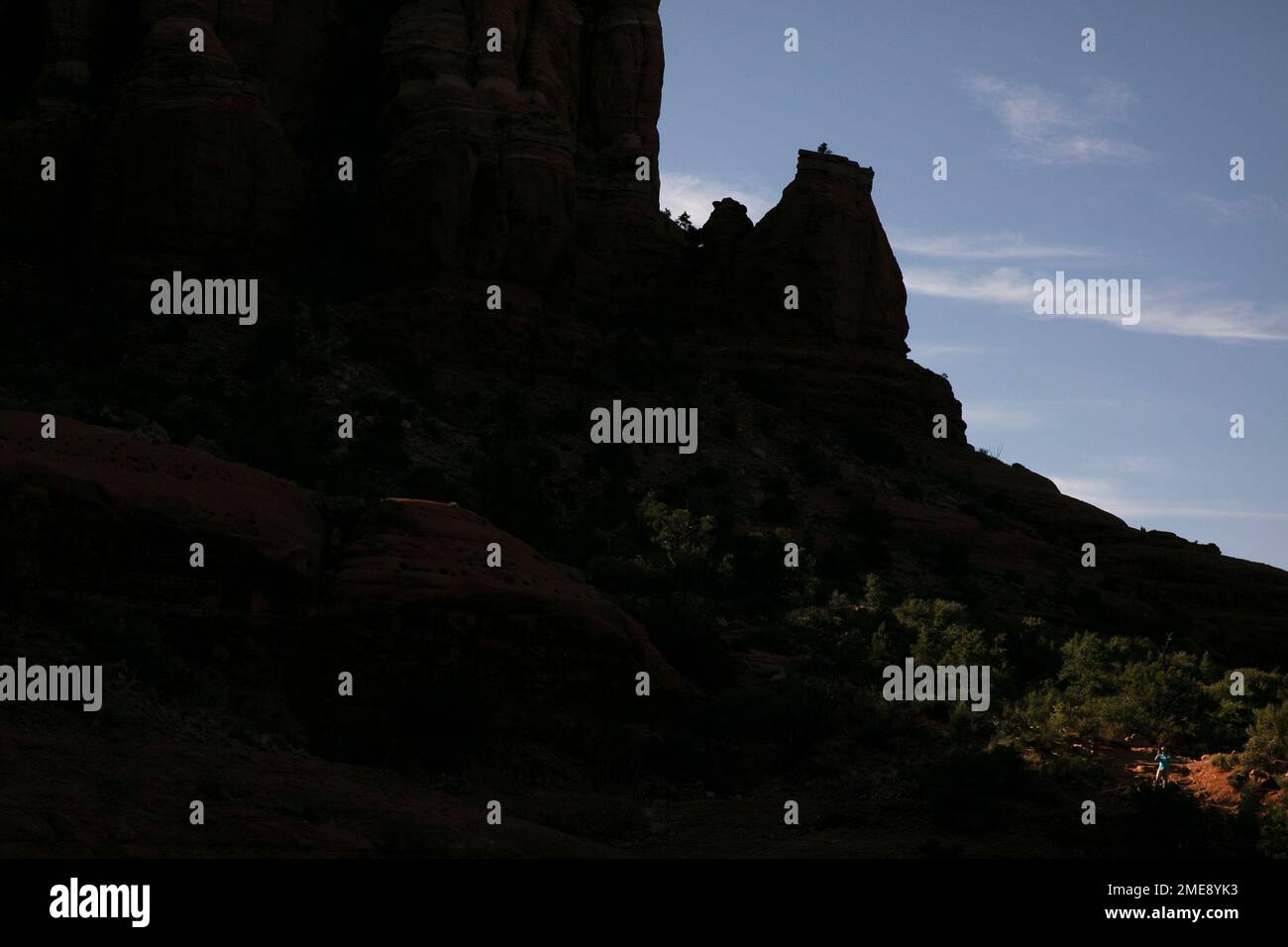 A tourist takes a photo from Chicken Point Overlook in the Coconino ...