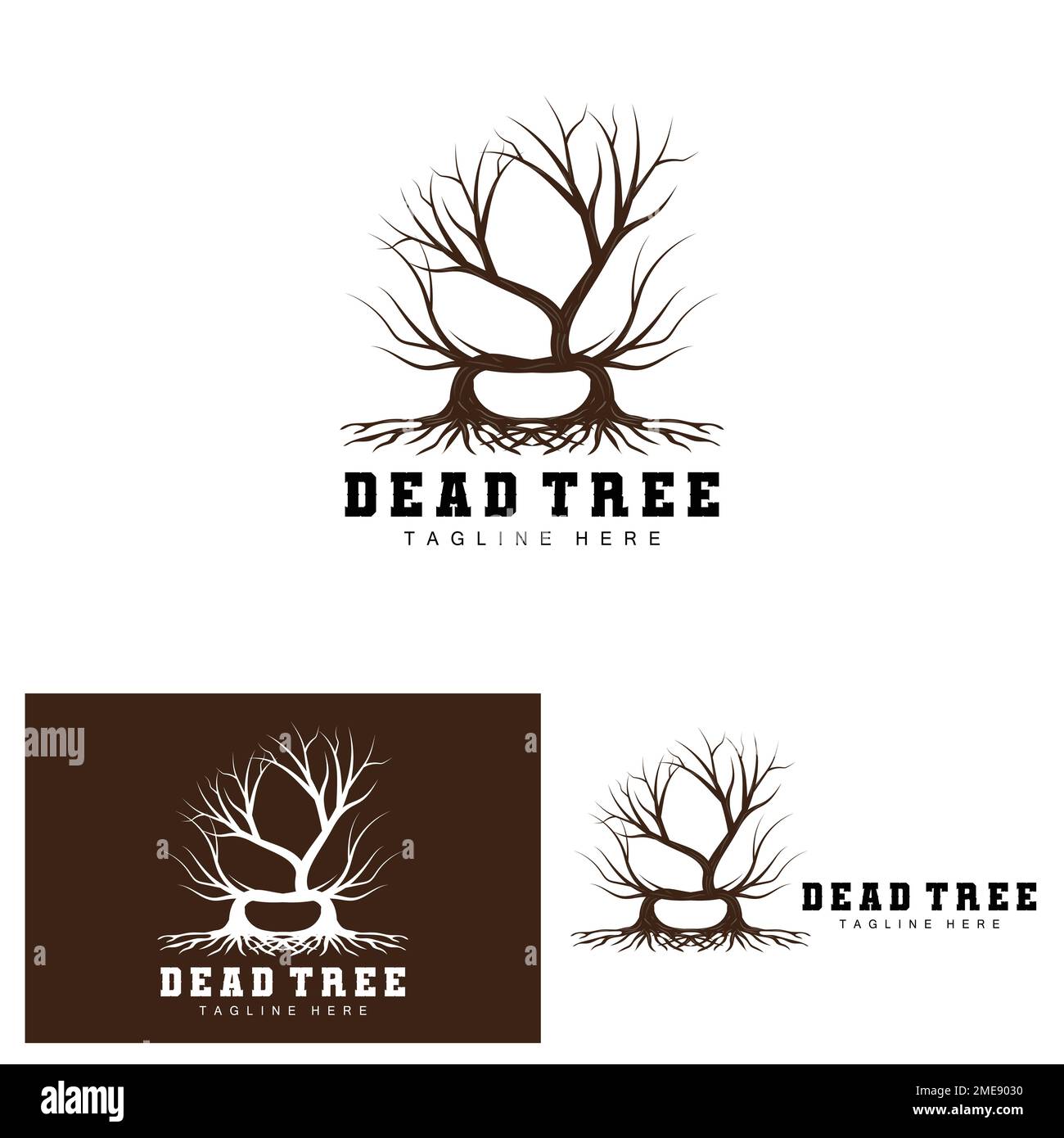 Tree Logo Design, Dead Tree Illustration, Wild Tree Cutting, Global ...