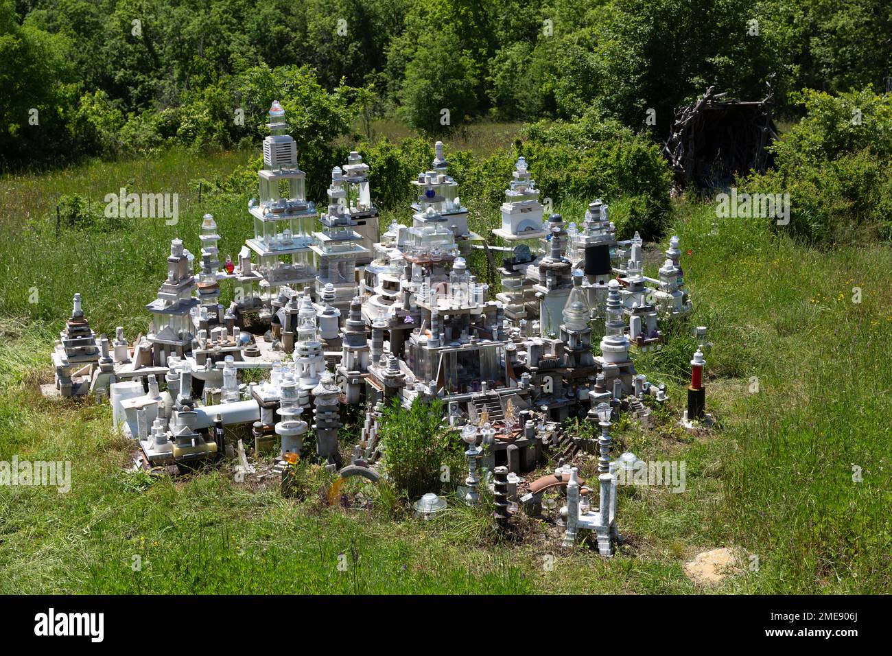 Glass sculptures at the magical Dreamwoods Park, hidden in the hills of ...
