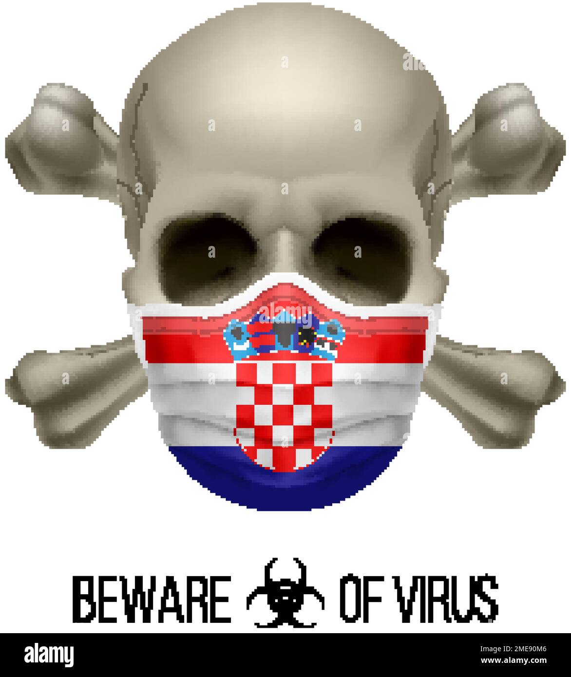 Flag croatia in europe Stock Vector Images - Alamy