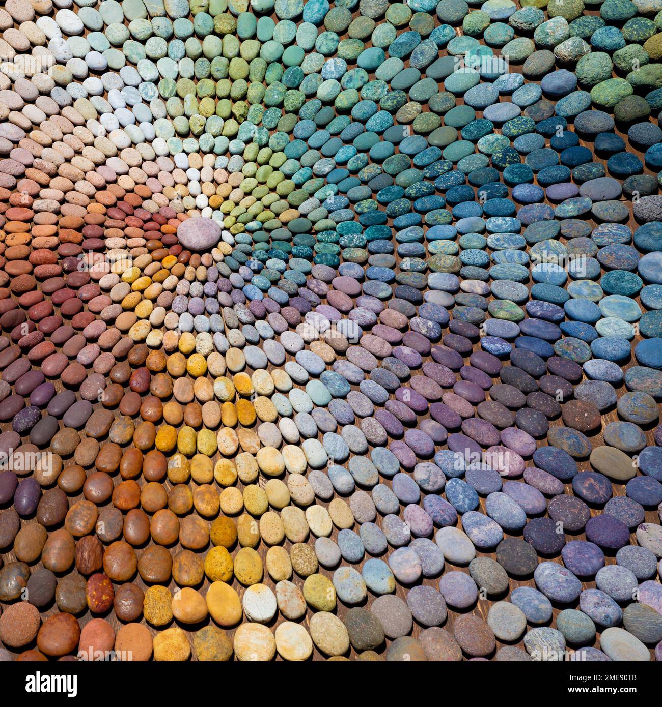 Mosaic of naturally-coloured stones at the magical Dreamwoods Park ...