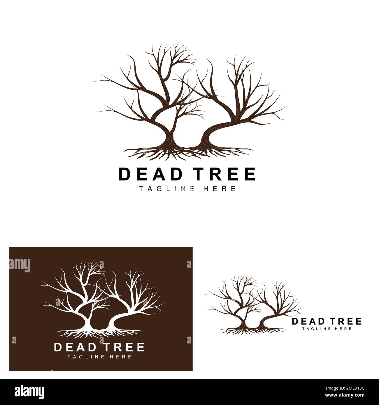 Tree Logo Design, Dead Tree Illustration, Wild Tree Cutting, Global ...