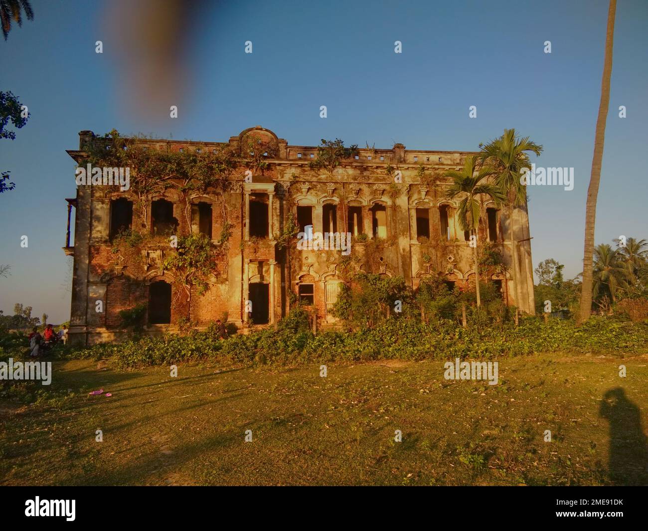 08.11.2020 raiganj west bengal india, old castle standing abandoned in ...