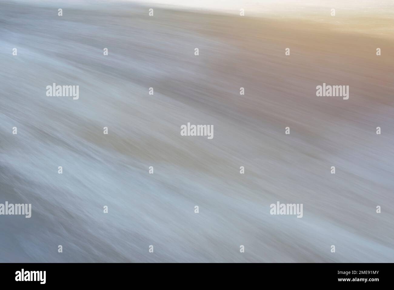 Dynamic texture of fast moving water, in pastel pale neutral tones ...