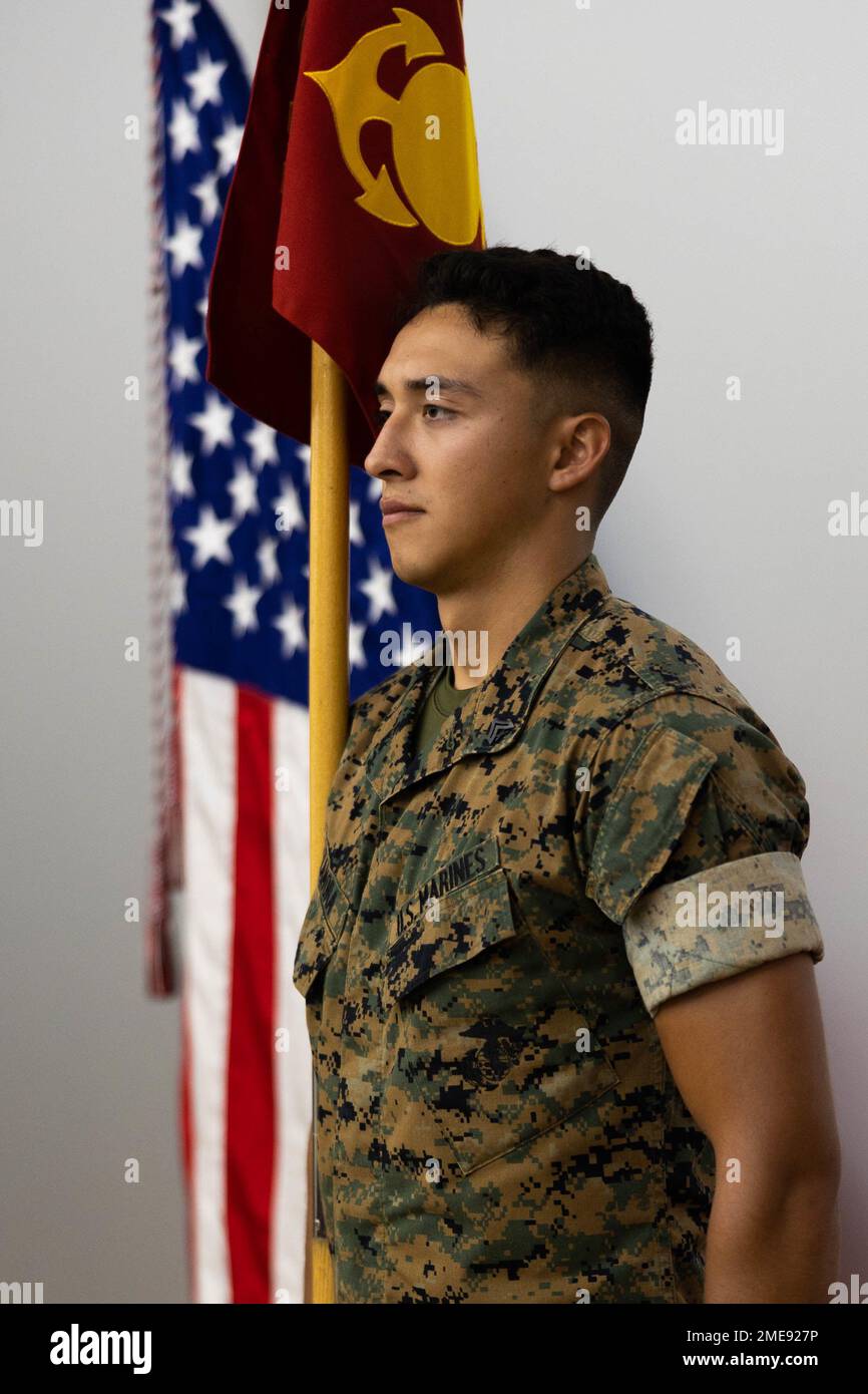 U.S. Marine Corps Cpl. Aldo Zamora, a mail clerk with Headquarters ...