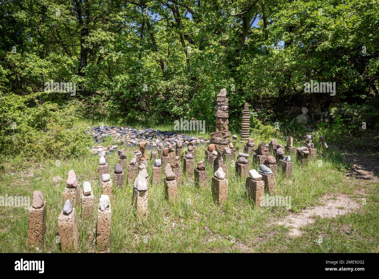 Stone sculptures at the magical Dreamwoods Park, hidden in the hills of ...