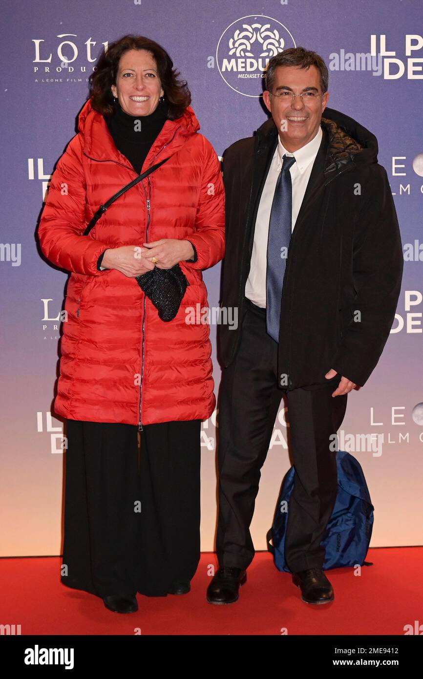 Rome, Italy. 23rd Jan, 2023. Beatrice Mriani (l) and Giovanni Floris (r ...
