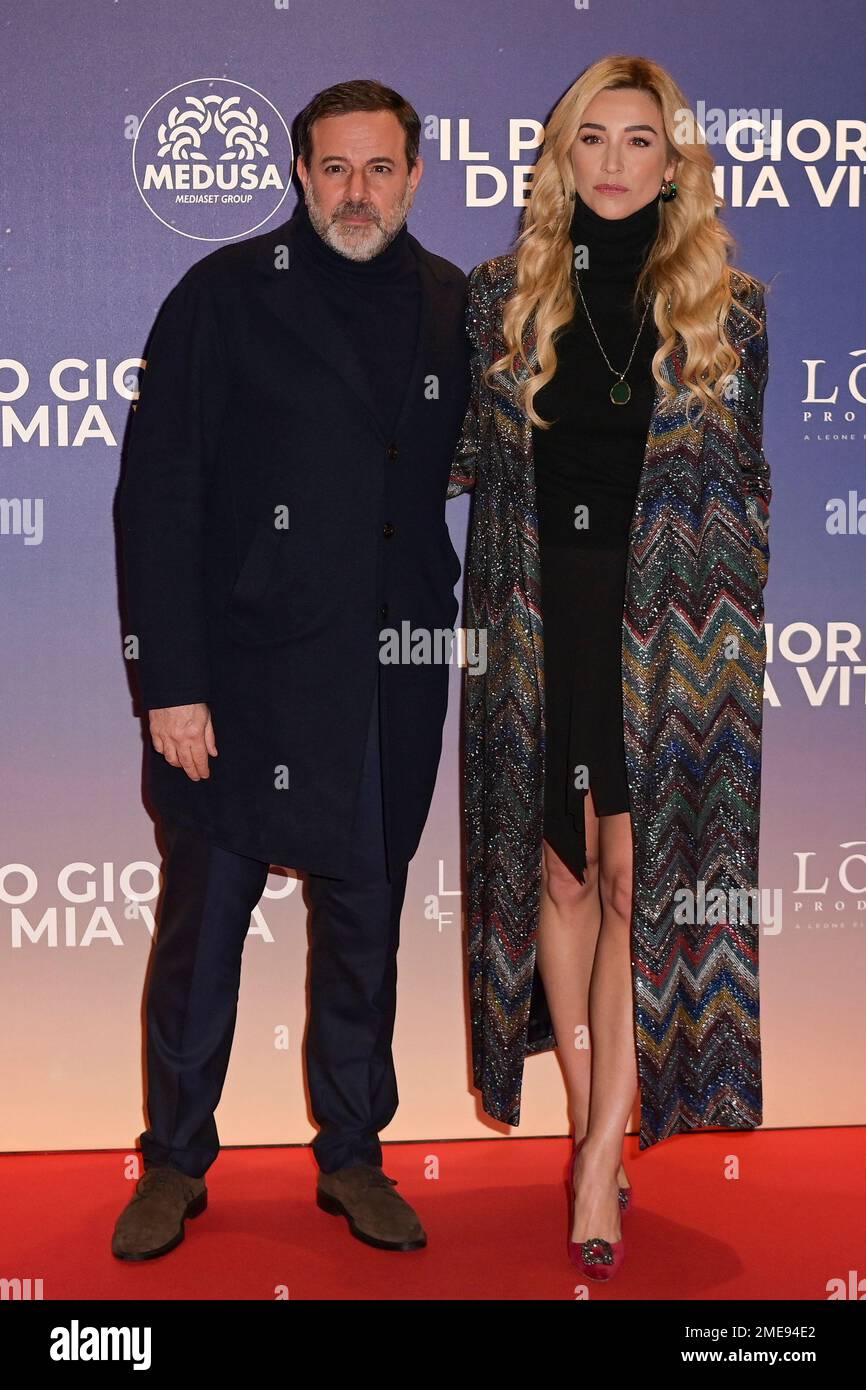 Rome, Italy. 23rd Jan, 2023. Fausto Brizzi (l) and Silvia Salis (r ...