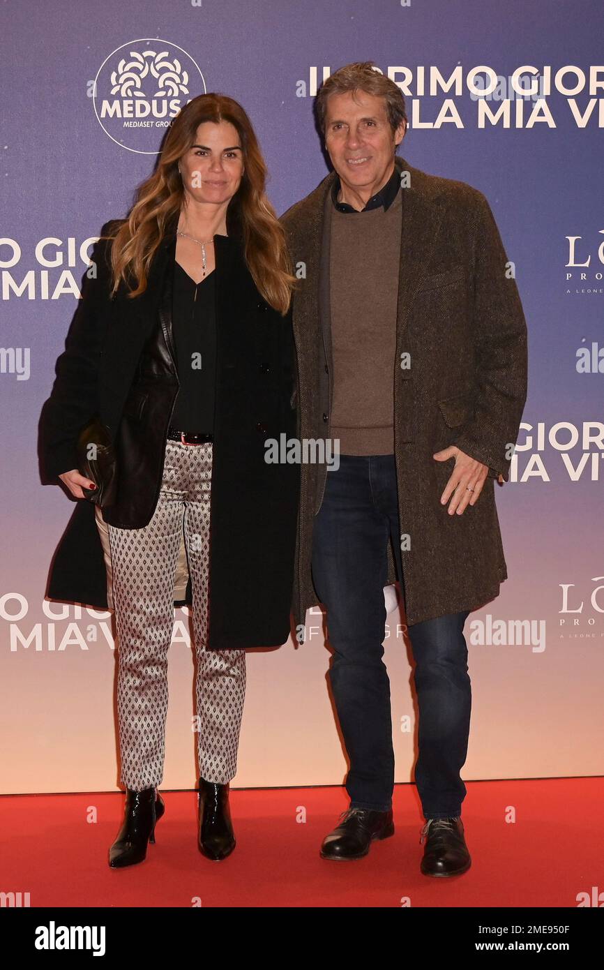 Rome, Italy. 23rd Jan, 2023. Ingrid Barbarossa (l) and Luca Barbrarossa ...