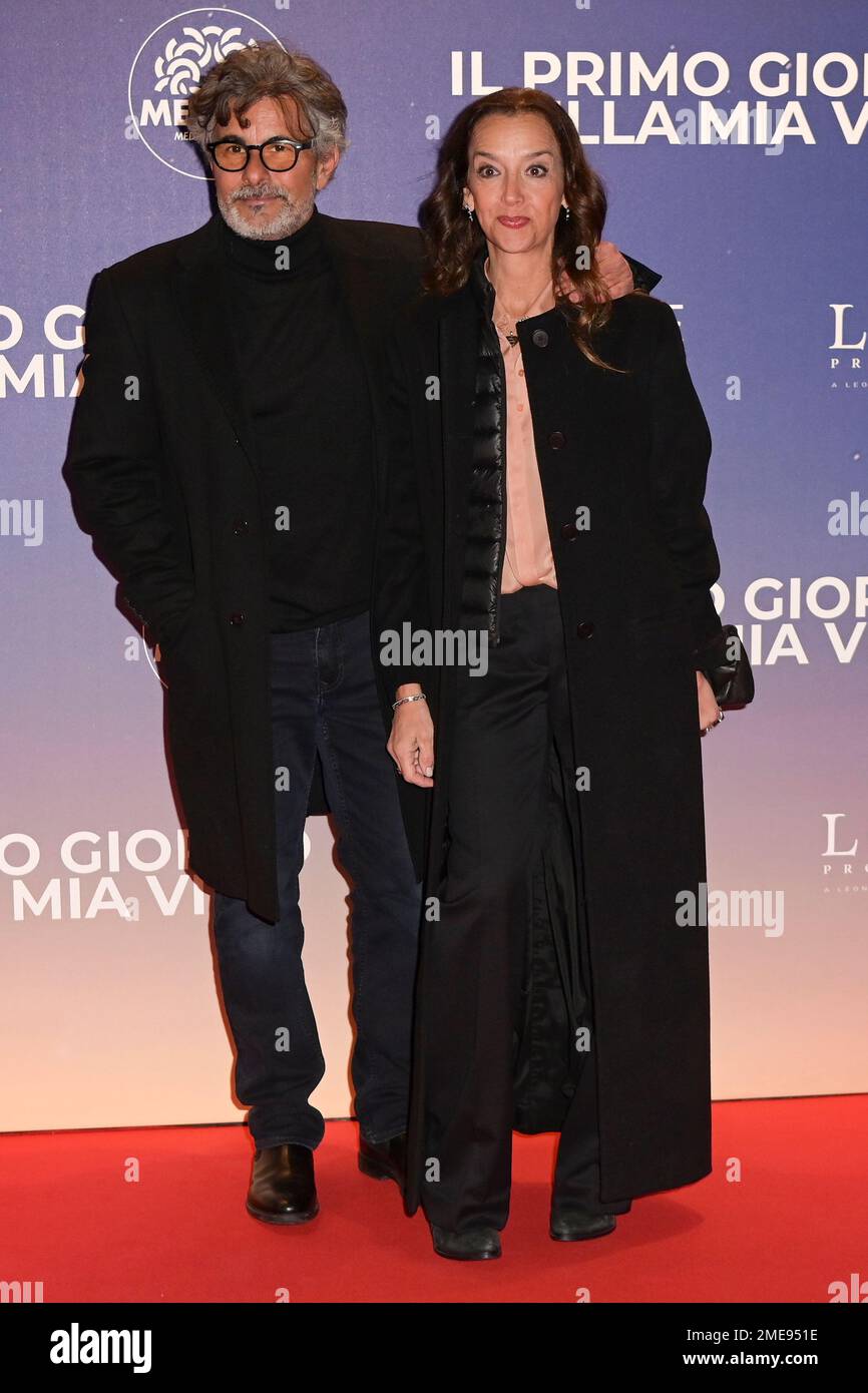 Rome, Italy. 23rd Jan, 2023. Paolo Genovese (l) and Federica Rizzo (r ...
