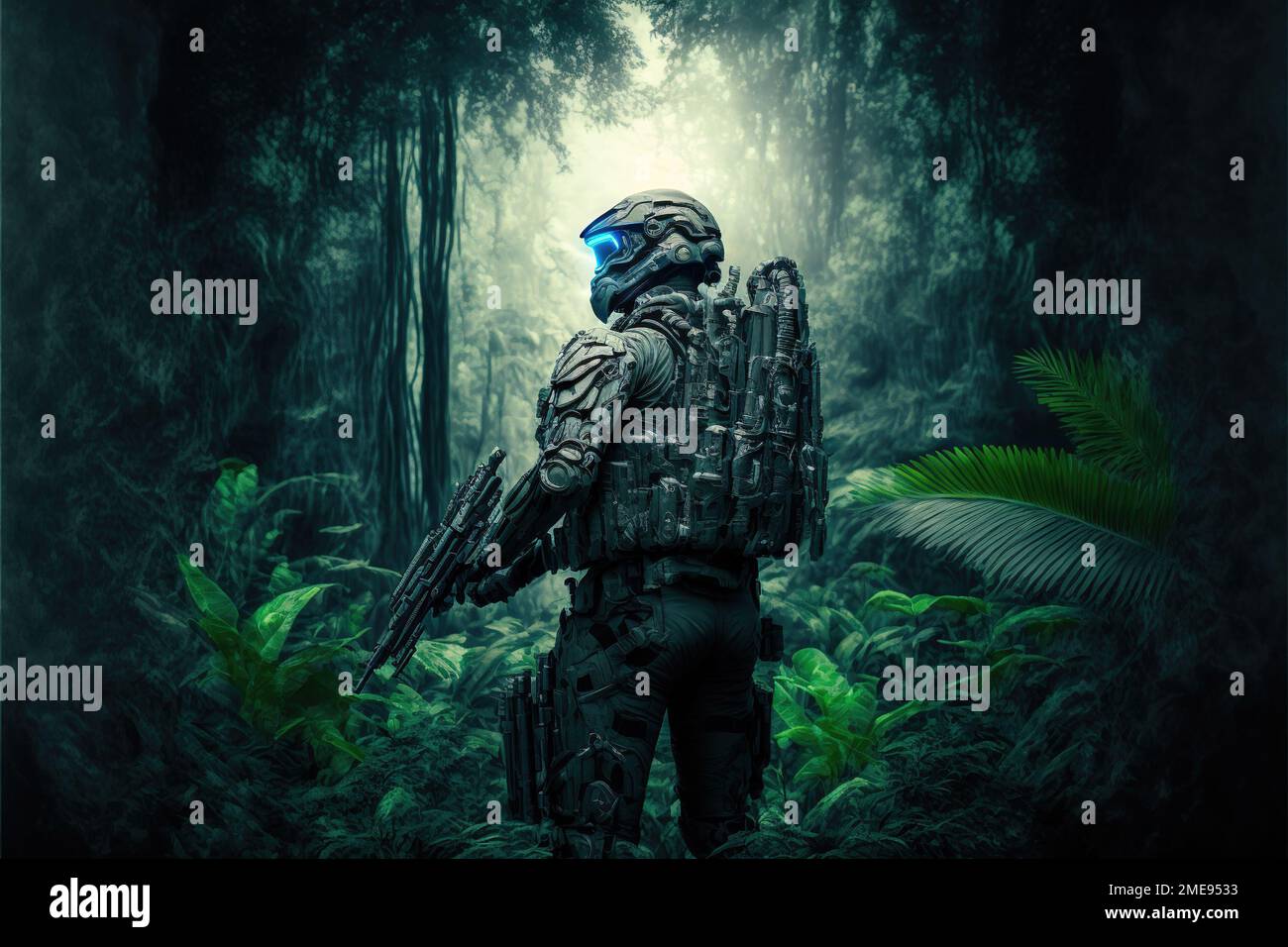 Illustration of an alien warrior hi-res stock photography and images ...
