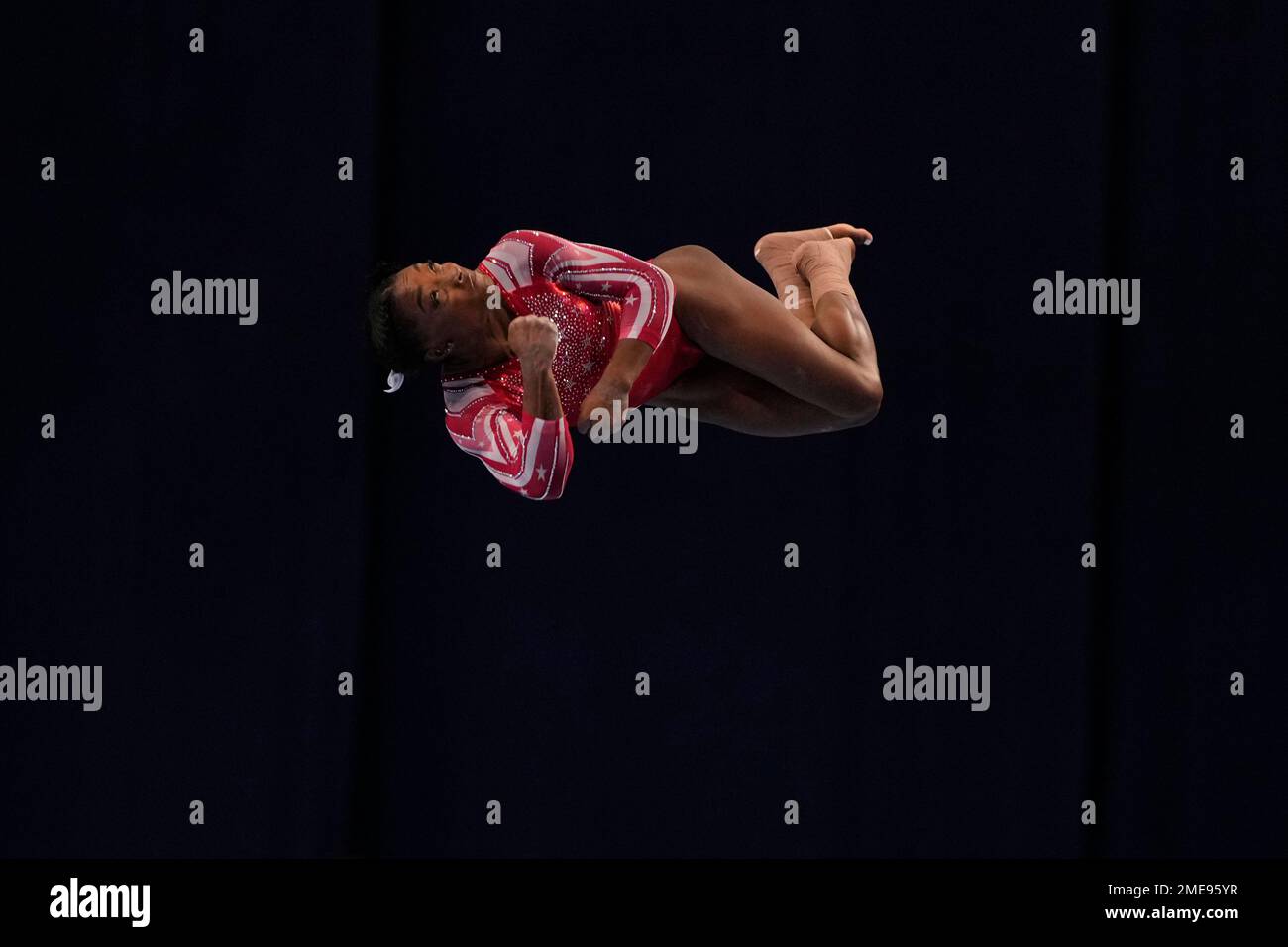 Simone Biles competes in the floor exercise during the women's U.S ...