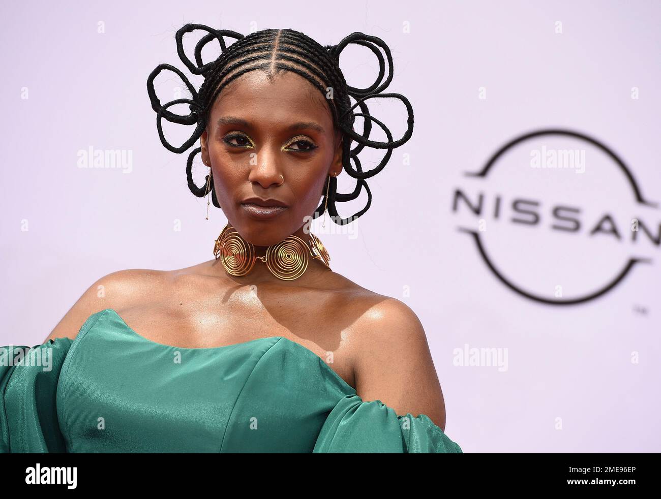 Mereba arrives at the BET Awards on Sunday, June 27, 2021, at the ...