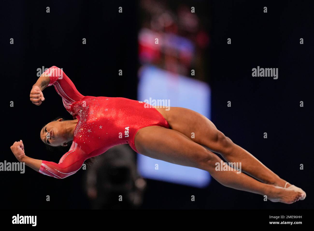 Jordan Chiles competes in the floor exercise during the women's U.S ...