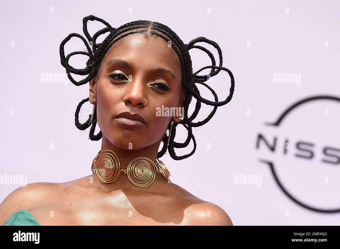 Mereba arrives at the BET Awards on Sunday, June 27, 2021, at the ...