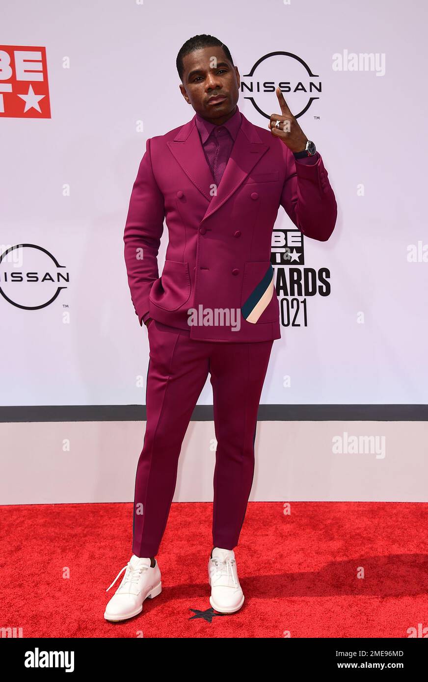 Kirk Franklin arrives at the BET Awards on Sunday, June 27, 2021, at ...