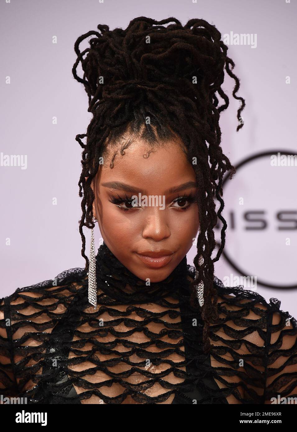 Chloe Bailey arrives at the BET Awards on Sunday, June 27, 2021, at the ...
