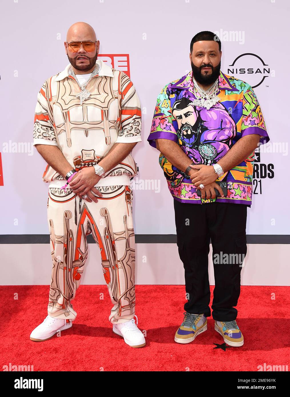 Fat Joe, left, and DJ Khaled arrive at the BET Awards on Sunday, June ...