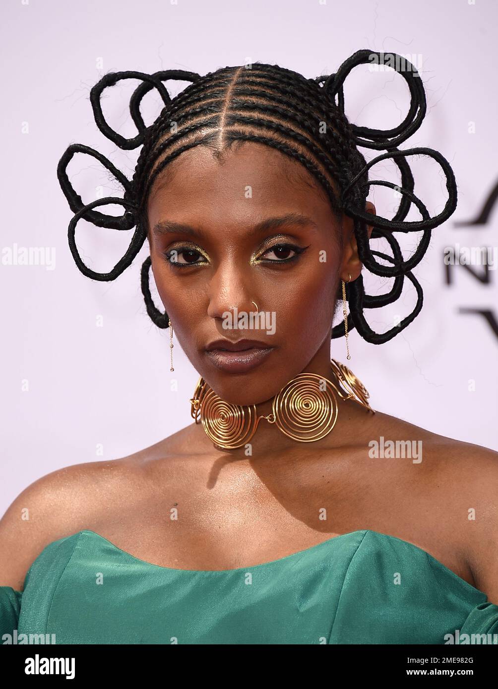 Mereba arrives at the BET Awards on Sunday, June 27, 2021, at the ...