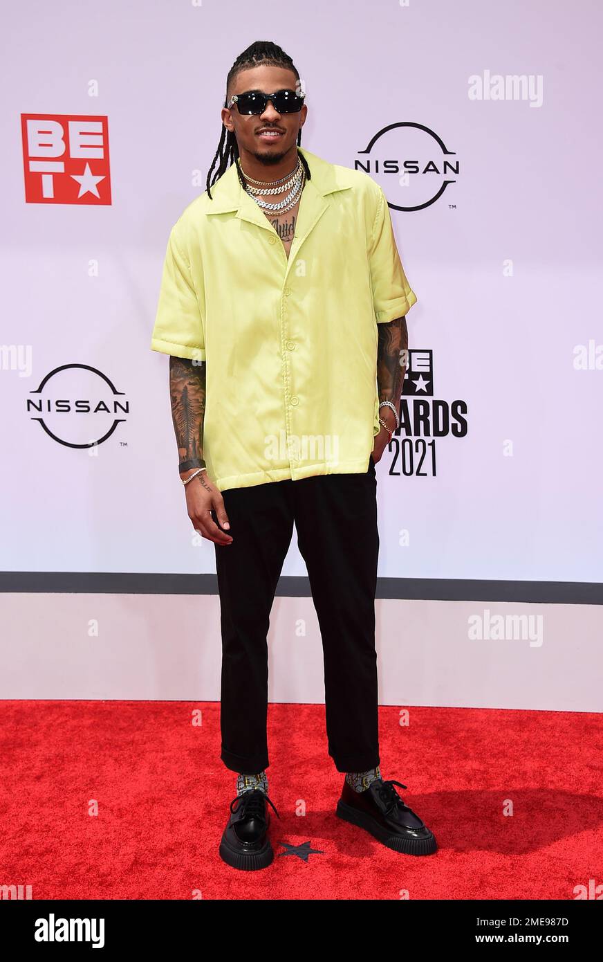 Tone Stith arrives at the BET Awards on Sunday, June 27, 2021, at the ...
