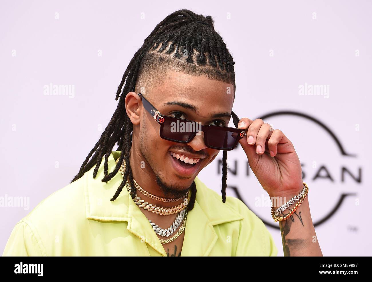 Tone Stith arrives at the BET Awards on Sunday, June 27, 2021, at the ...