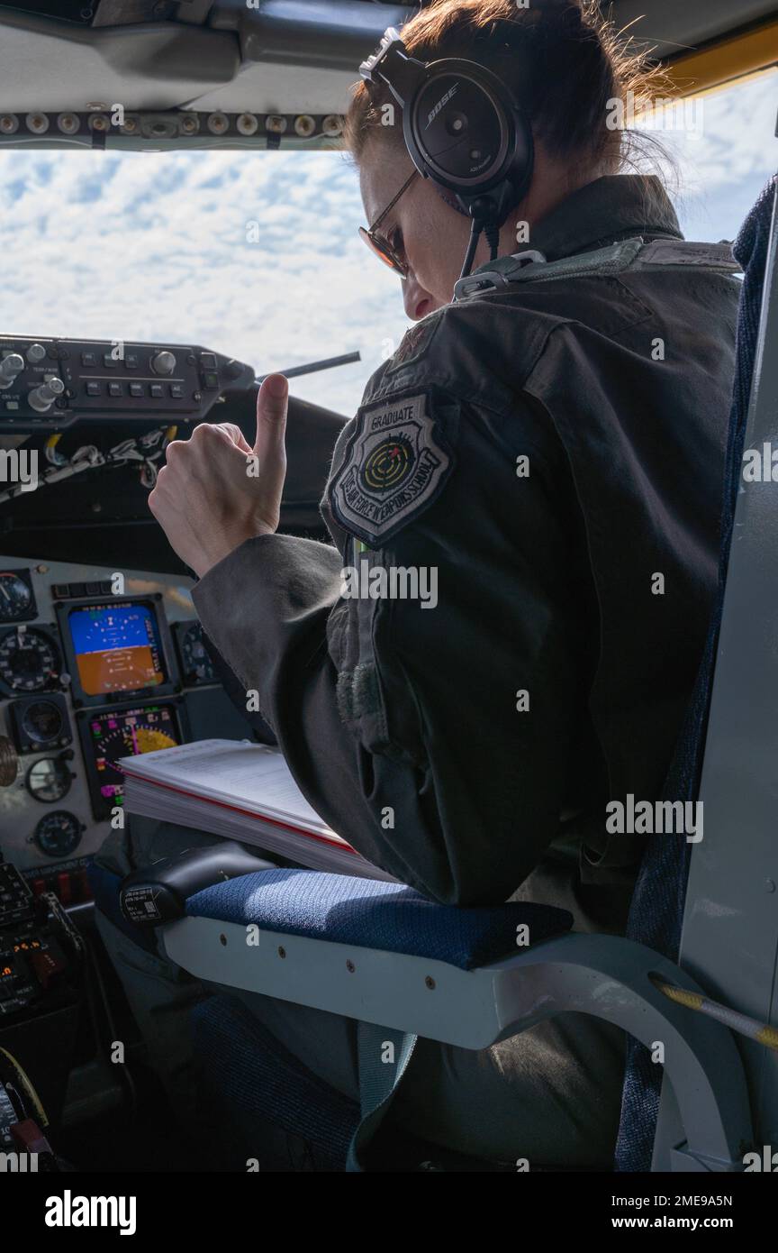 Pilot Major Emma Steinbar, a 328th Aerial Refueling Squadron pilot ...