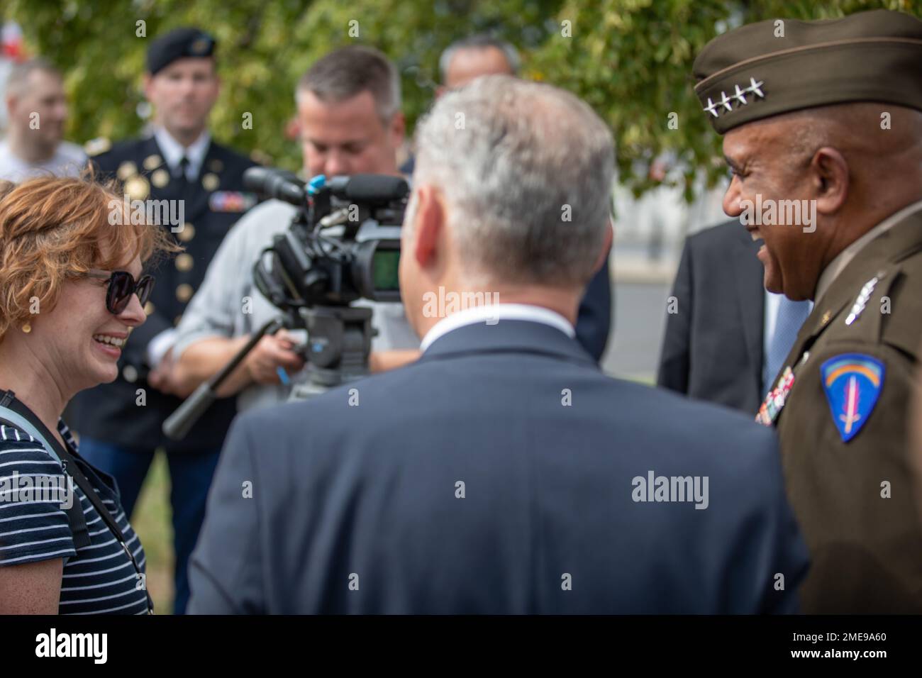 U.S. Army Gen. Darryl Williams, right, commanding general of U.S. Army ...