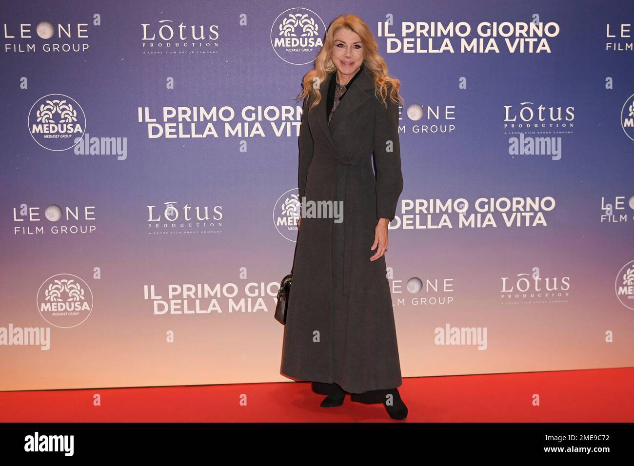 Gabriella Carlucci attends the red carpet of the movie "Il primo giorno ...