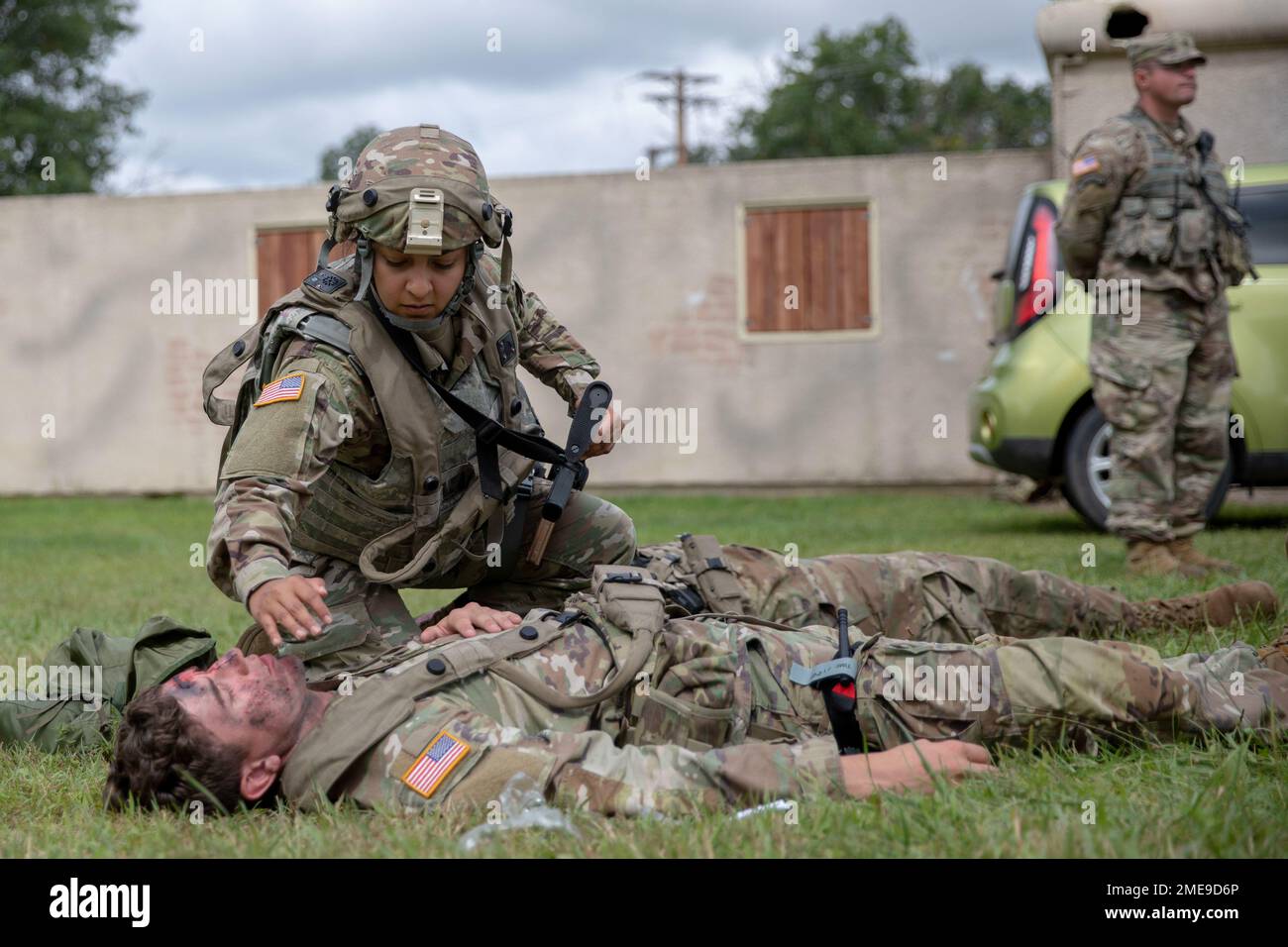 A U.S. Army Soldier from the 851st Transportation Company conducts ...