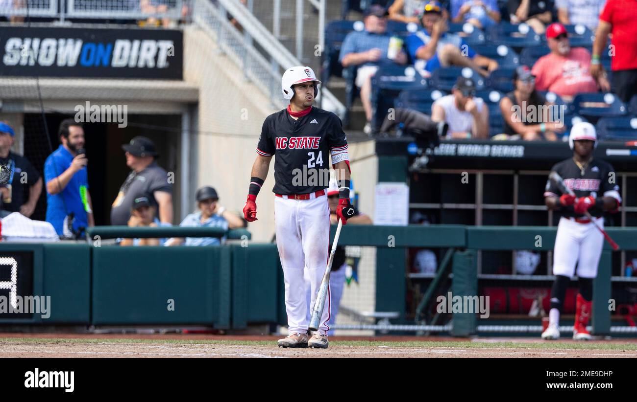 North Carolina State's Luca Tresh (24) takes a deep breath before going ...