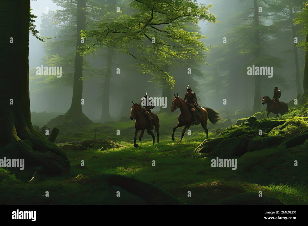 Medieval forest painting hi-res stock photography and images - Alamy