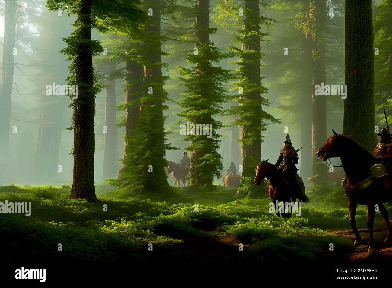 Medieval forest painting hi-res stock photography and images - Alamy