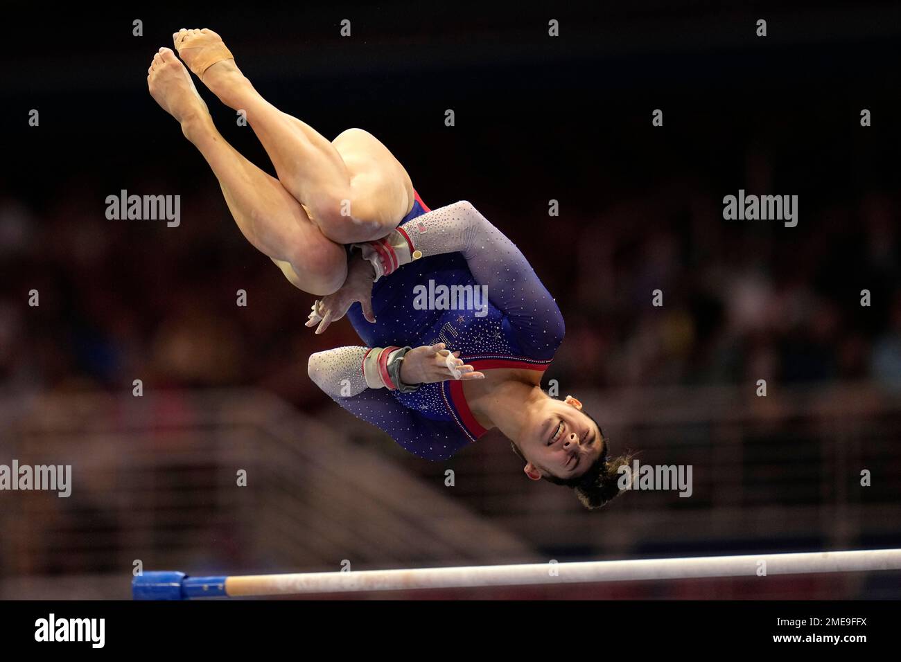 Kayla DiCello competes on the uneven bars during the women's U.S ...