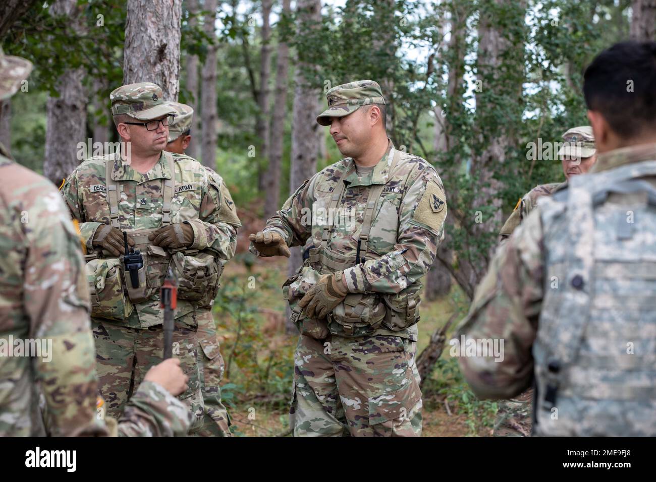 U.S. Army Staff Sgt. Alex Wu, an observer controller trainer with the ...