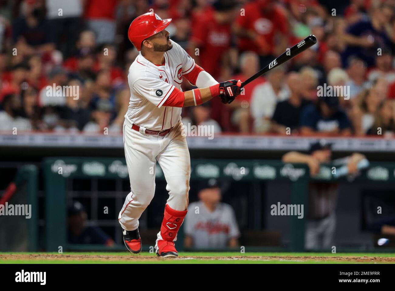 Cincinnati Reds' Eugenio Suarez this a solo home run during a baseball ...