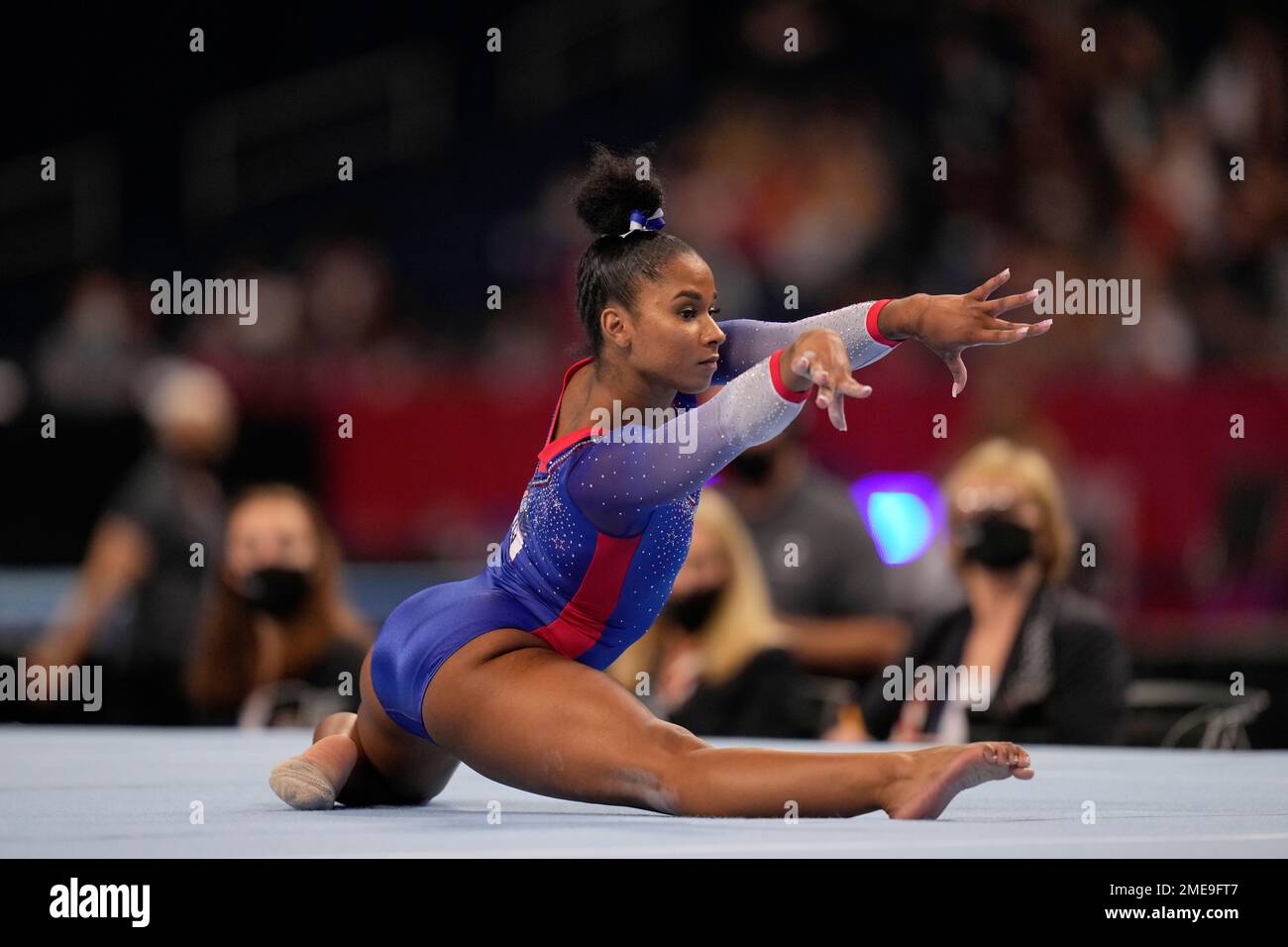 Jordan Chiles competes in the floor exercise during the women's U.S ...