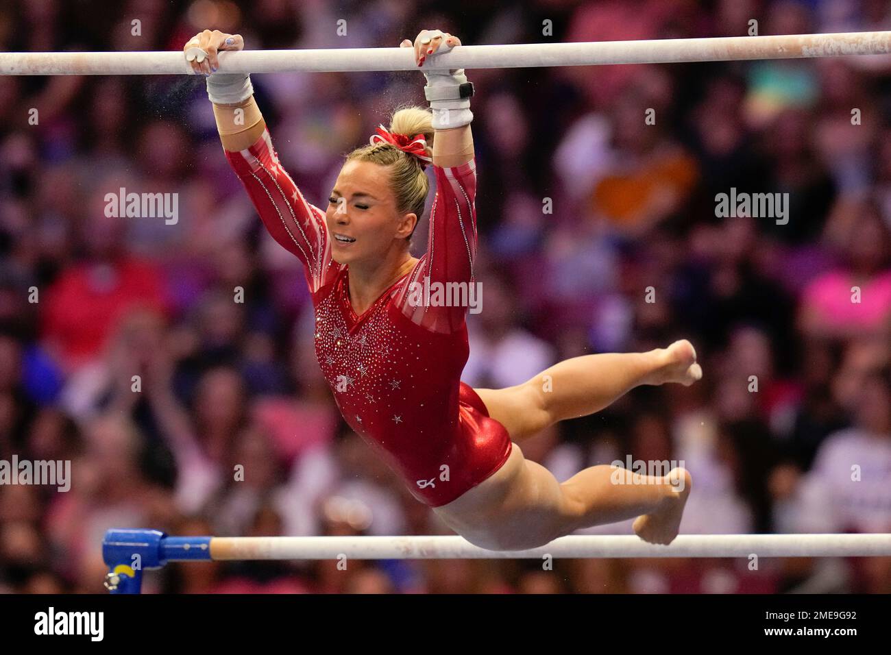 MyKayla Skinner competes on the uneven bars during the women's U.S ...