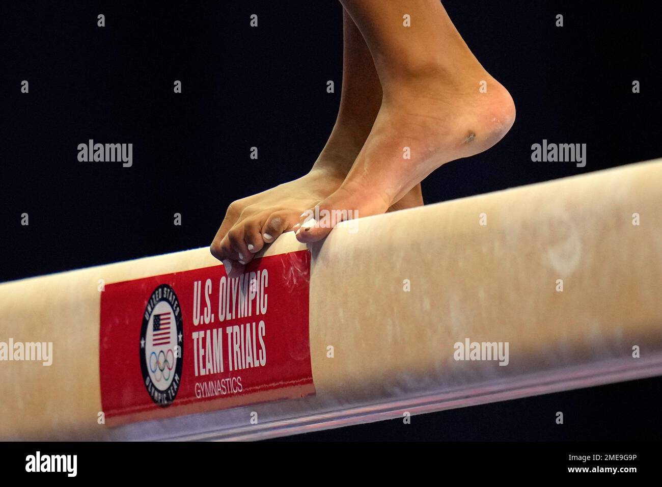 Zoe Miller competes on the balance beam during the women's U.S. Olympic ...