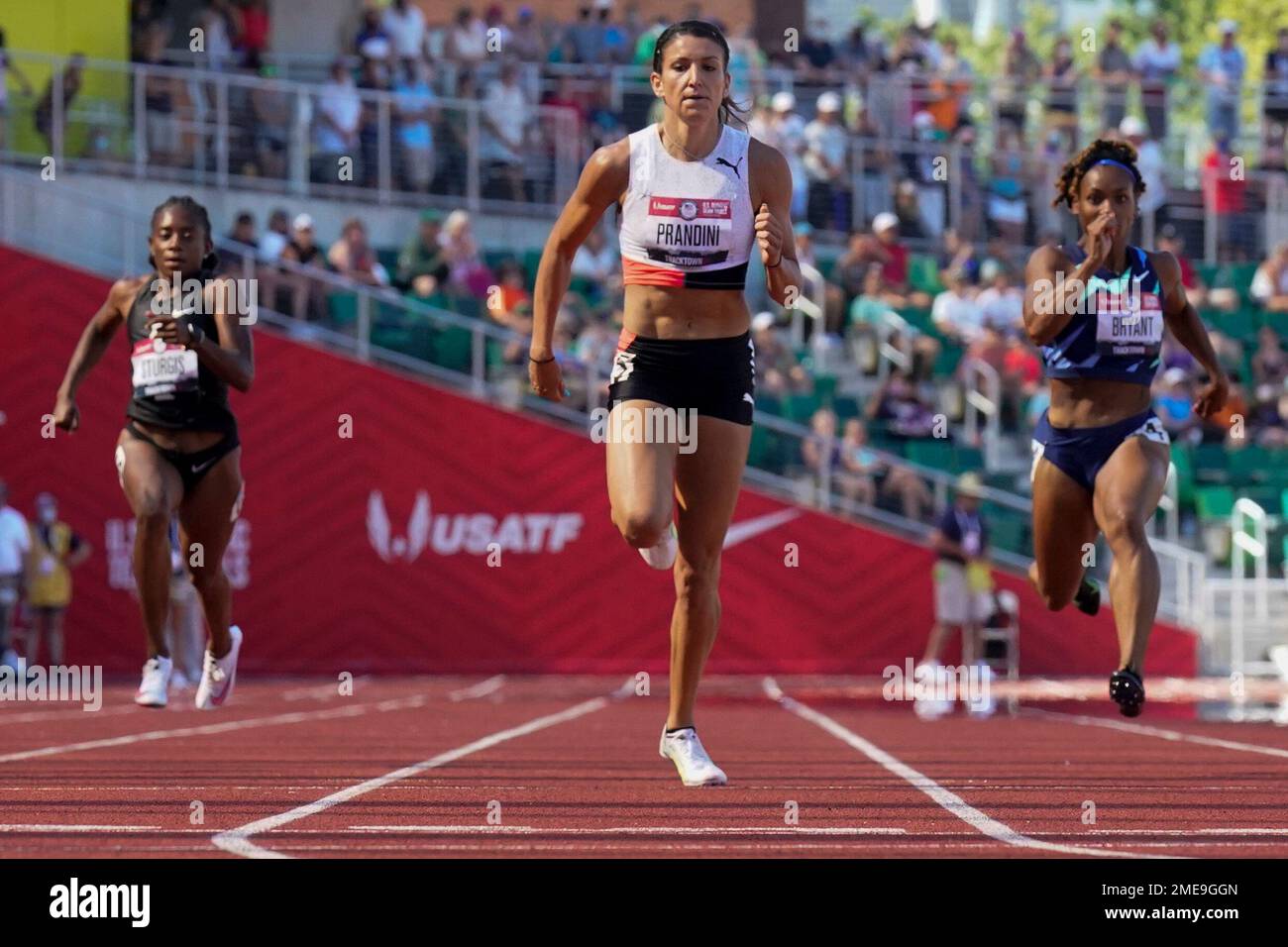 Jenna Prandini Wins A Semi Final In The Womens 200 Meter Run At The U