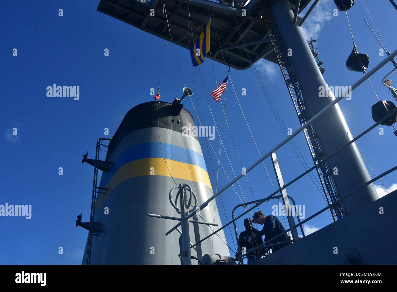 PHILIPPINE SEA (Aug. 15, 2022) – From left, Ordinary Seaman Jamel Smith ...
